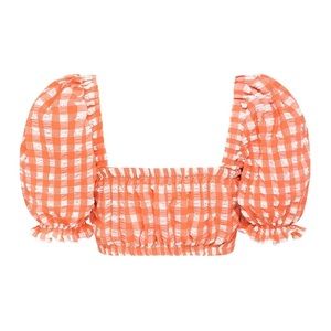 Montce | Swim | Xs Montce Swim Shrimp Gingham Marcella Bikini Top ...
